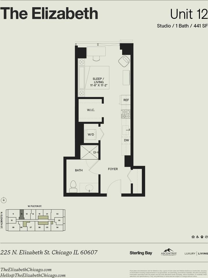 N Elizabeth St #1012, Chicago, IL 60607 - Studio Apartment for Rent ...