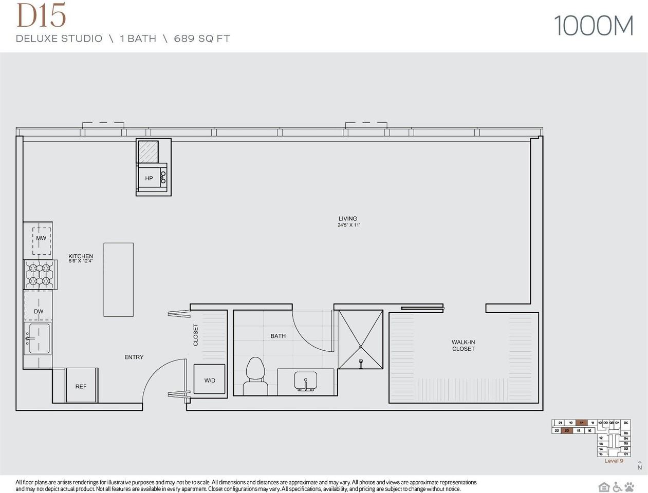 S Michigan Ave #920A, Chicago, IL 60605 - Studio Apartment for Rent ...