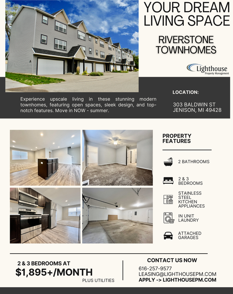 Riverstone Townhomes Apartments - 303 Baldwin St Jenison MI | Zumper